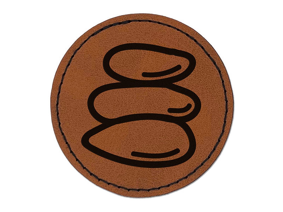 Rocks Cairn Pile of Stones Hiking Trail Marker Round Iron-on - Etsy