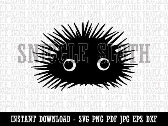 Cute Goofy Spikey Sea Urchin Clipart Instant Digital Download - Etsy