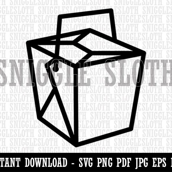 Chinese Take Out Box Stencil Svg - Etsy