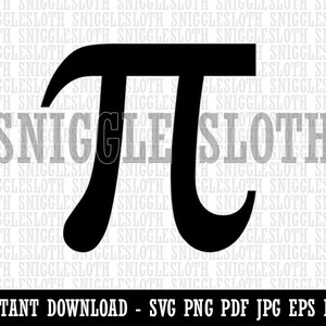 Pi Symbol Clipart Instant Digital Download SVG EPS PNG Pdf Ai - Etsy