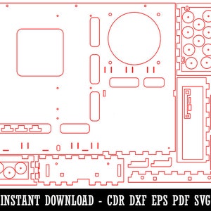 Open-air Wall or Desk Mount Flat Wood PC Computer Case Cdr Dxf Eps Pdf ...