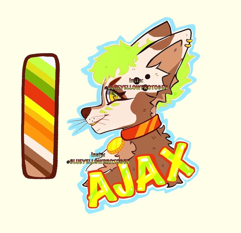 CUSTOM Fursuit BADGES, Digital Furry Icon / Headshot Commissions - Etsy