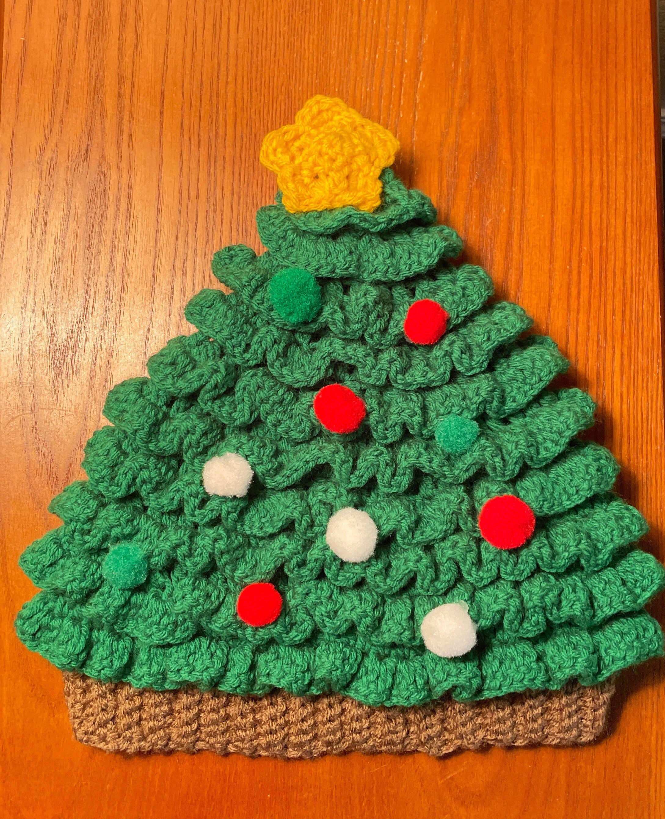 Christmas Tree Hat, Crochet Christmas Tree Hat, Crochet Christmas ...