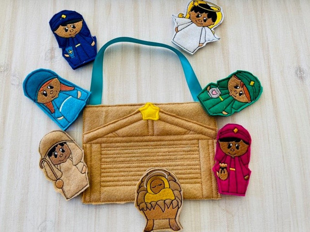 Nativity Felt Set, Nativity Finger Puppet Set, Felt Nativity Set ...