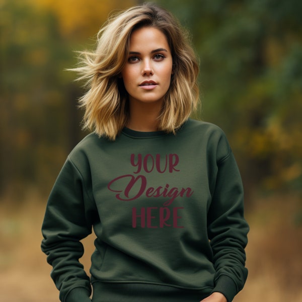 Hunter Green Fall Mockup - Etsy