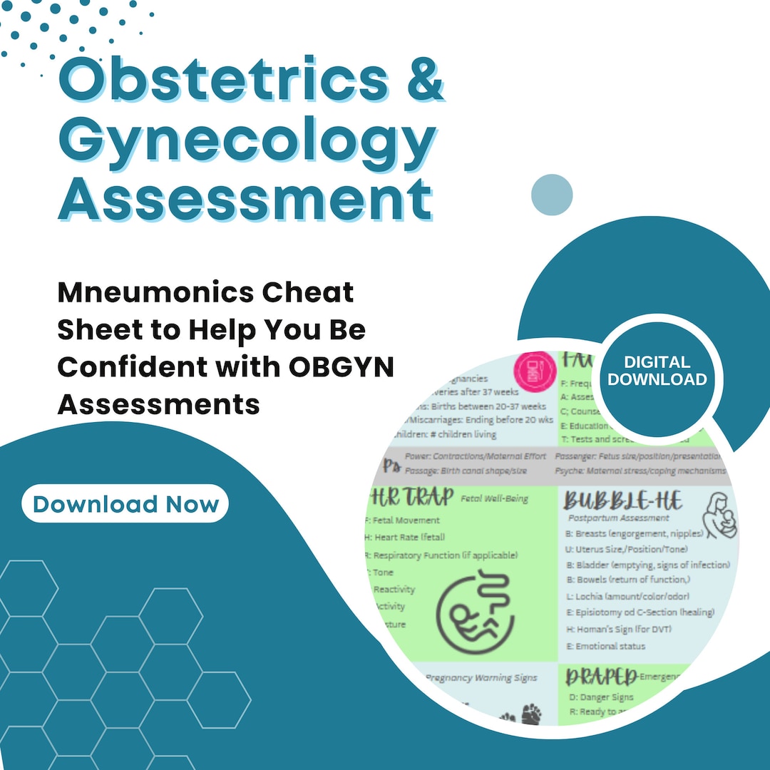 OB/GYN Mnemonics Study Sheet Digital PDF for Nurses & - Etsy