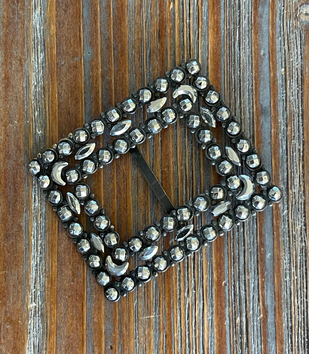Large Victorian Cut Steel Dress Buckle; Antique Cut Steel Belt Buckle ...