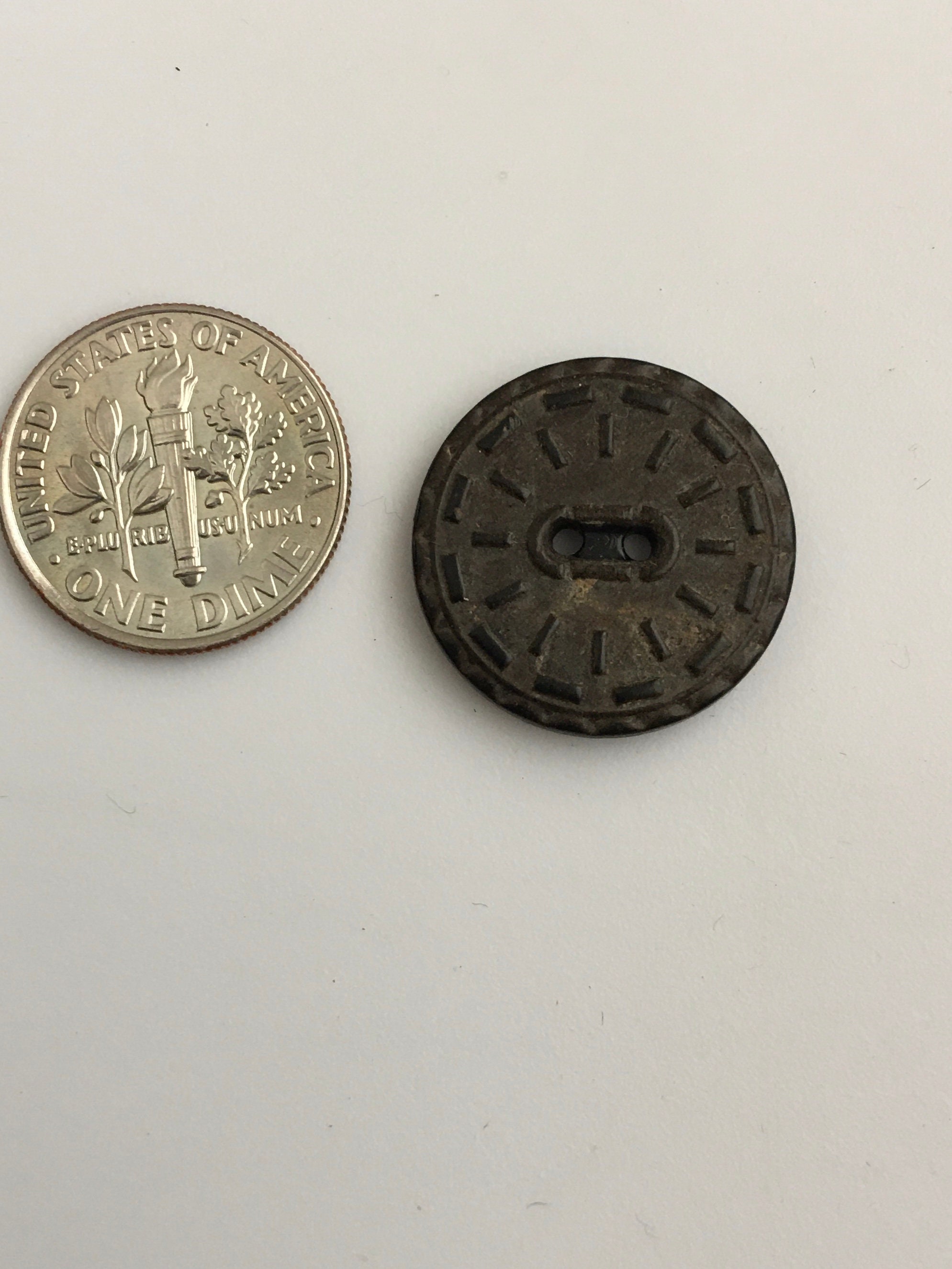 Goodyear Hard Rubber Black Button Backmark goodyear's P-T 1851 ...