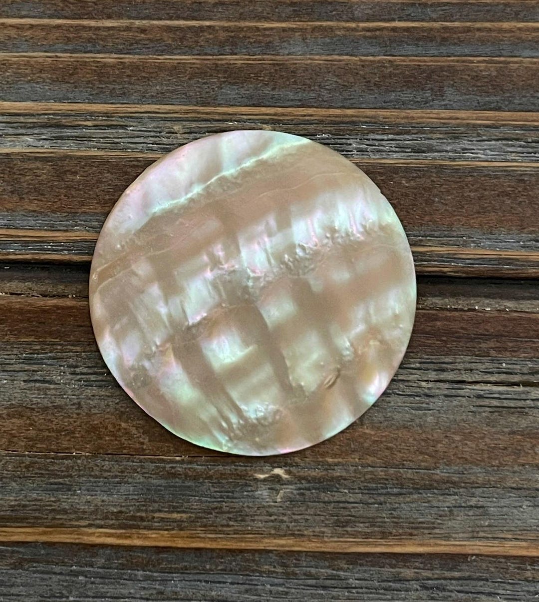 Victorian Abalone Shell Button; Round Iridescent Antique Abalone Button ...