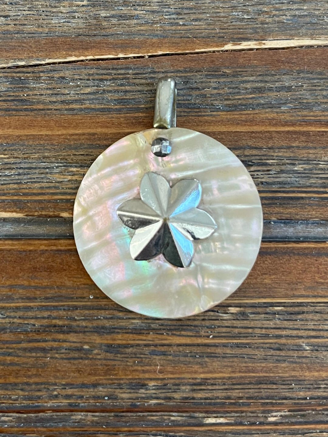 Victorian Abalone Shell Button: Cut Steel Floral Center, 1800s Dress ...