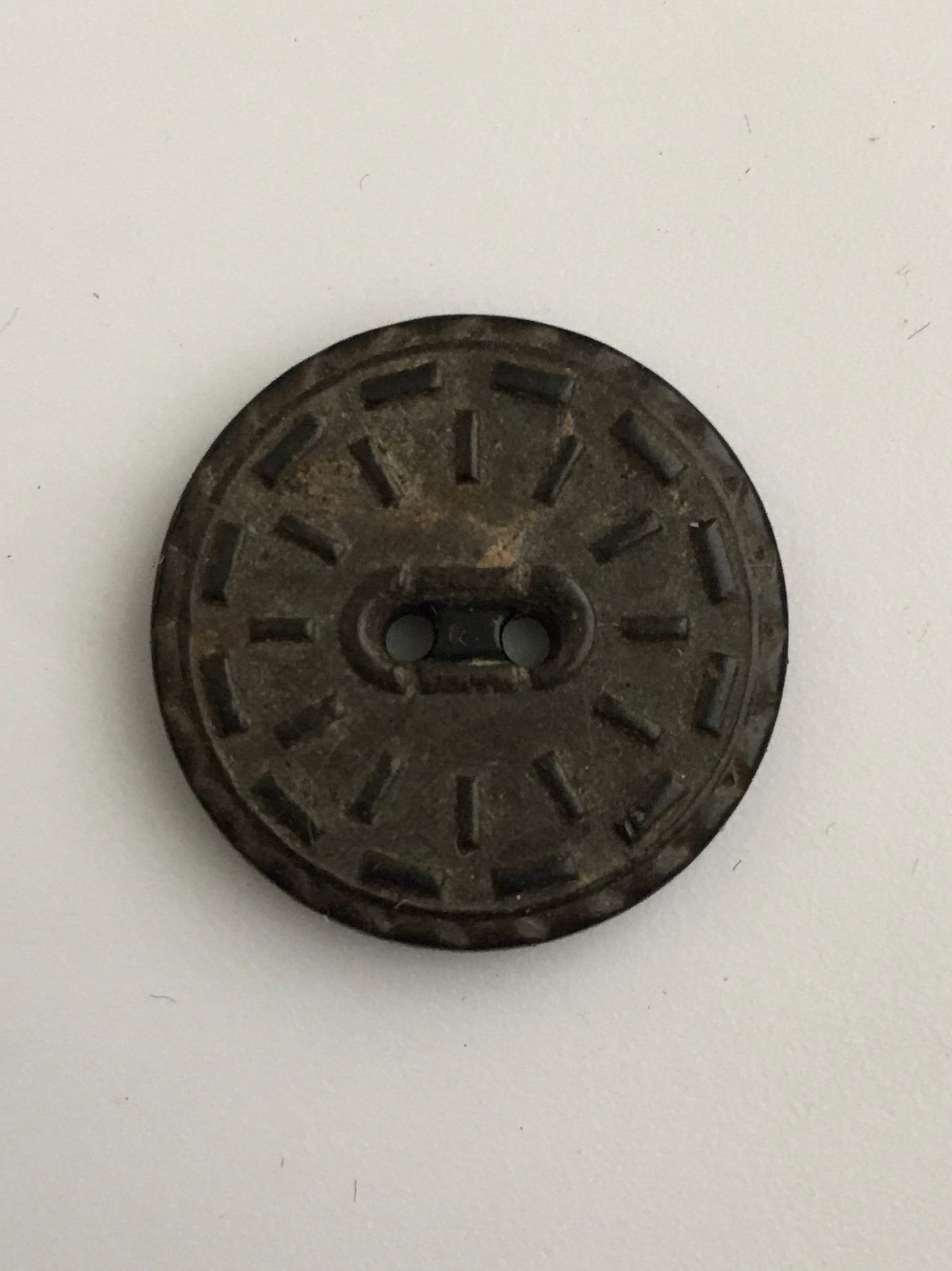 Goodyear Hard Rubber Black Button Backmark goodyear's P-T 1851 ...