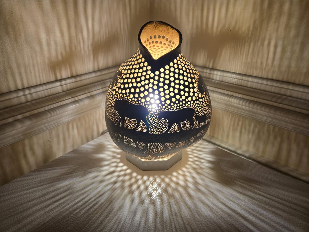 Safari Carving Gourd Light ,gourd Lantern ,white Gourd Lamp Shade ...