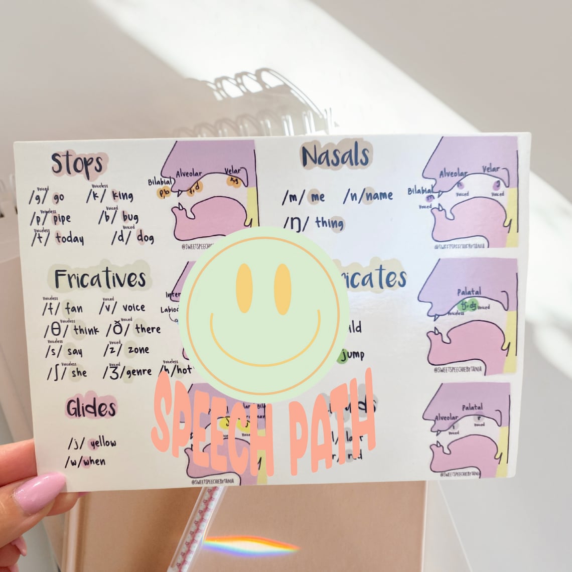 3 SLP Study Cards, Places of Articulation, Consonants, IPA Chart ...