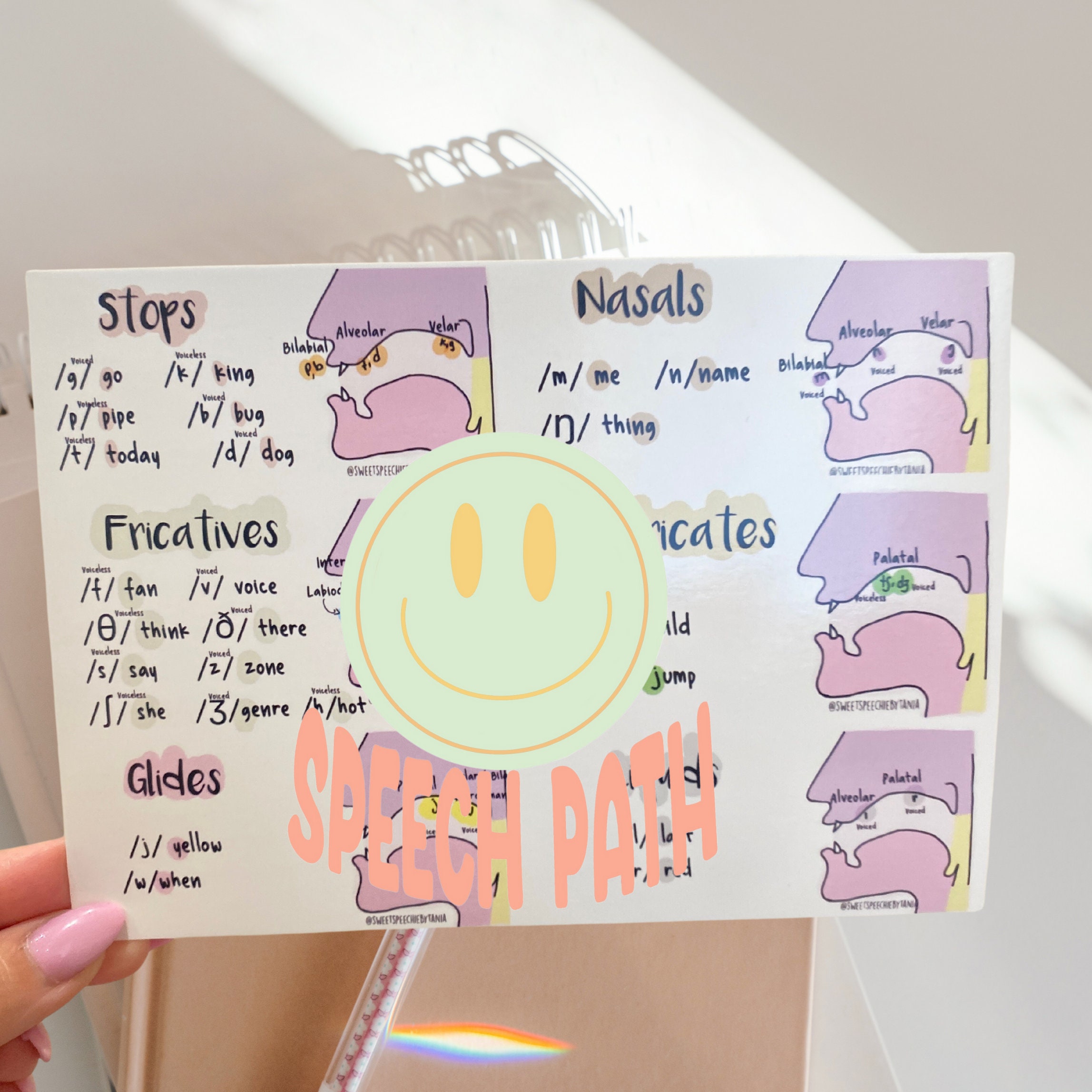 3 SLP Study Cards, Places of Articulation, Consonants, IPA Chart ...