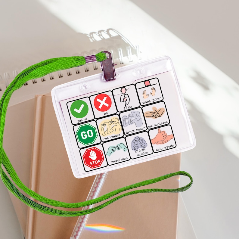 SLP Badge AAC, Core Board, Speech Therapy, Sign Language, Speech ...