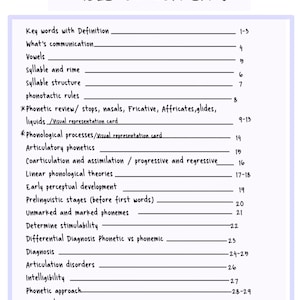 SLP Phonology and Articulation Disorders Study Guide, Speech Pathology ...