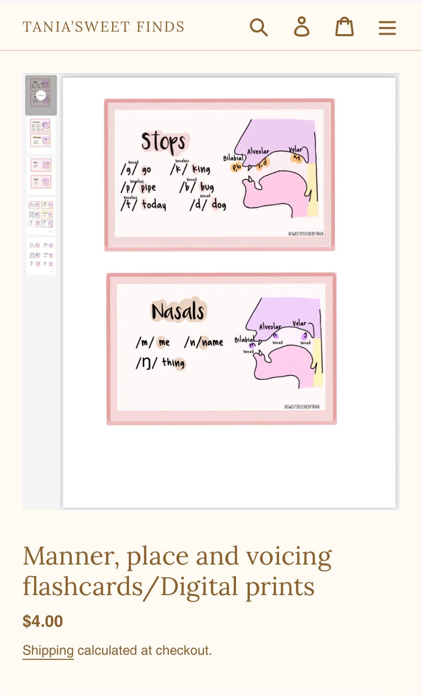 SLP Flashcards of Consonants With Drawing Slp2b Study Cards - Etsy