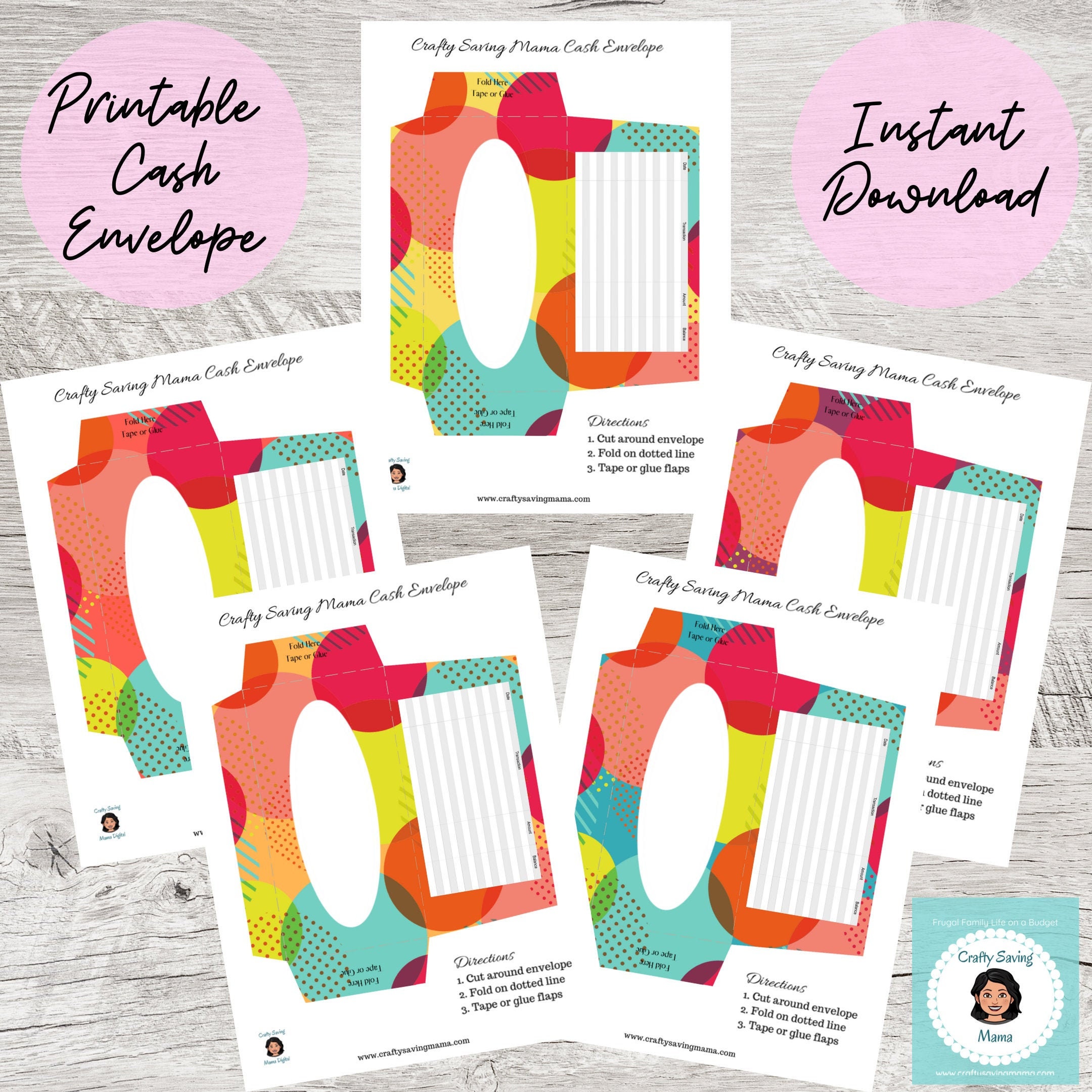 Printable PDF Bubbles Print Cash Envelopes Art & Collectibles Drawing ...