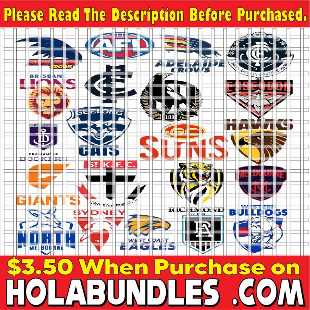 A F L Teams Bundle Svg, Afl Logo Svg, Football Svg, A F L Bundle Svg ...