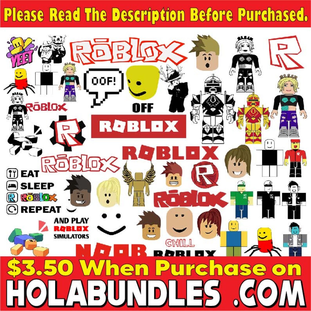Roblox Bundle Svg, Roblox Svg Bundle, Roblox Font, Roblox Svg, Roblox ...