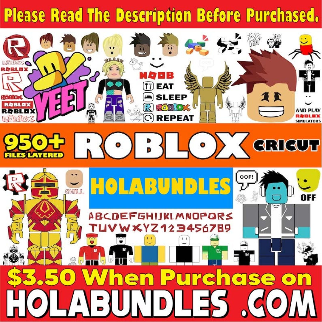 Roblox Svg Bundle, Roblox Png, Roblox Boy Svg, for Cricut, Birthday Svg ...