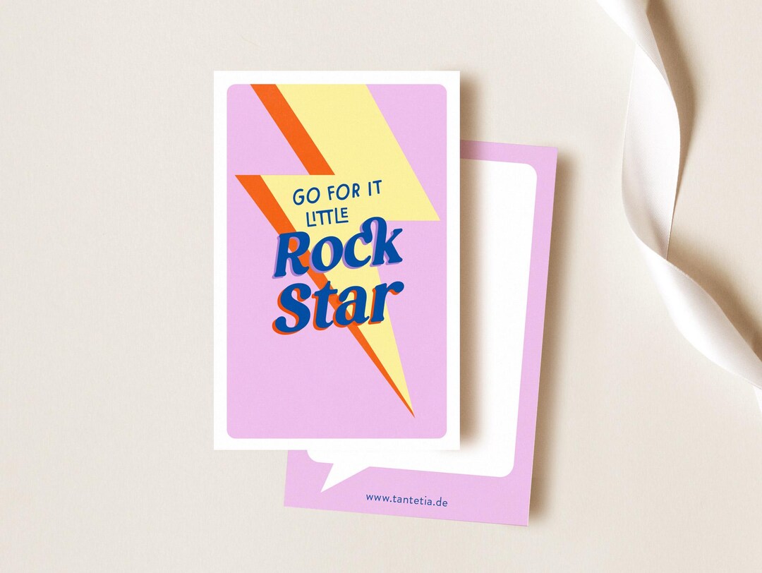 Minicard ROCKSTAR - Encouragement and Empowerment Card - Etsy