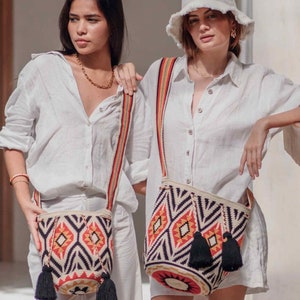 FAIRTRADE Ethnic WAYUU Mochila, From Colombia, Crochet Crossbody ...