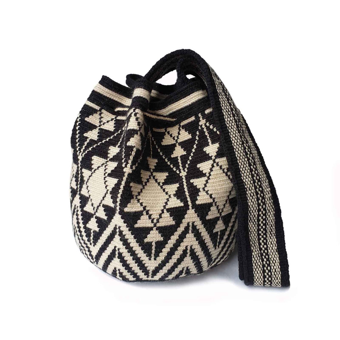 MINI 1T WAYUU BAG / Large Crochet Crossbody Purse / 100% - Etsy