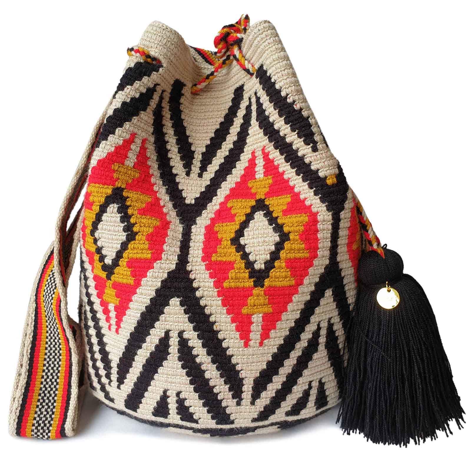 FAIRTRADE Ethnic WAYUU Mochila, From Colombia, Crochet Crossbody ...