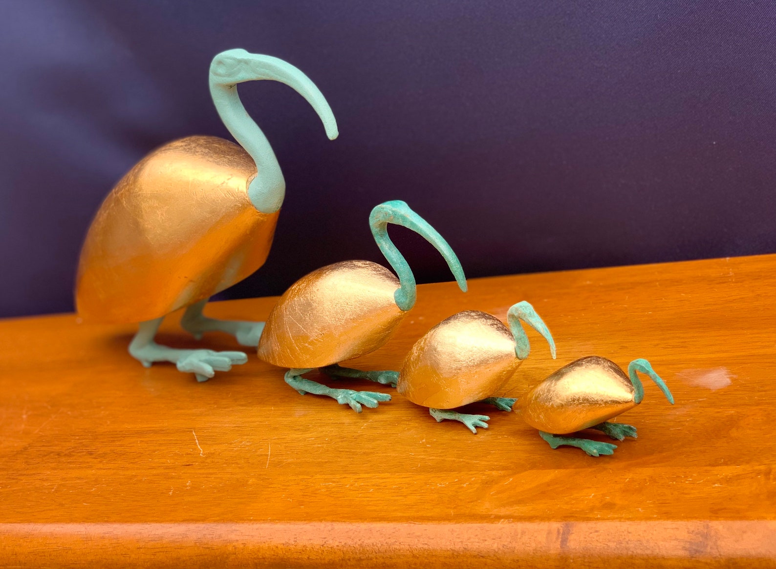 Statue of Ibis Bird Handcrafted in Egypt With Beautiful Gold Leaf - Etsy