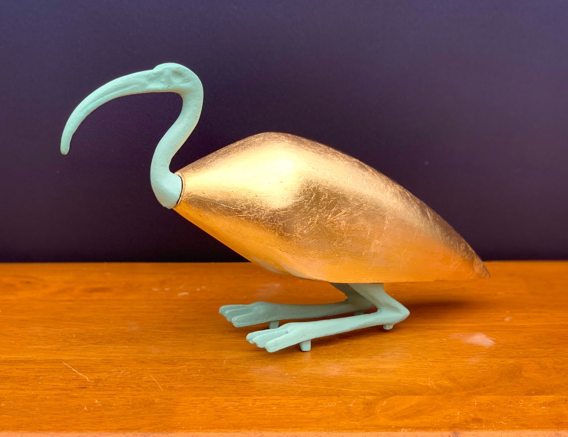 Statue of Ibis Bird Handcrafted in Egypt With Beautiful Gold Leaf - Etsy