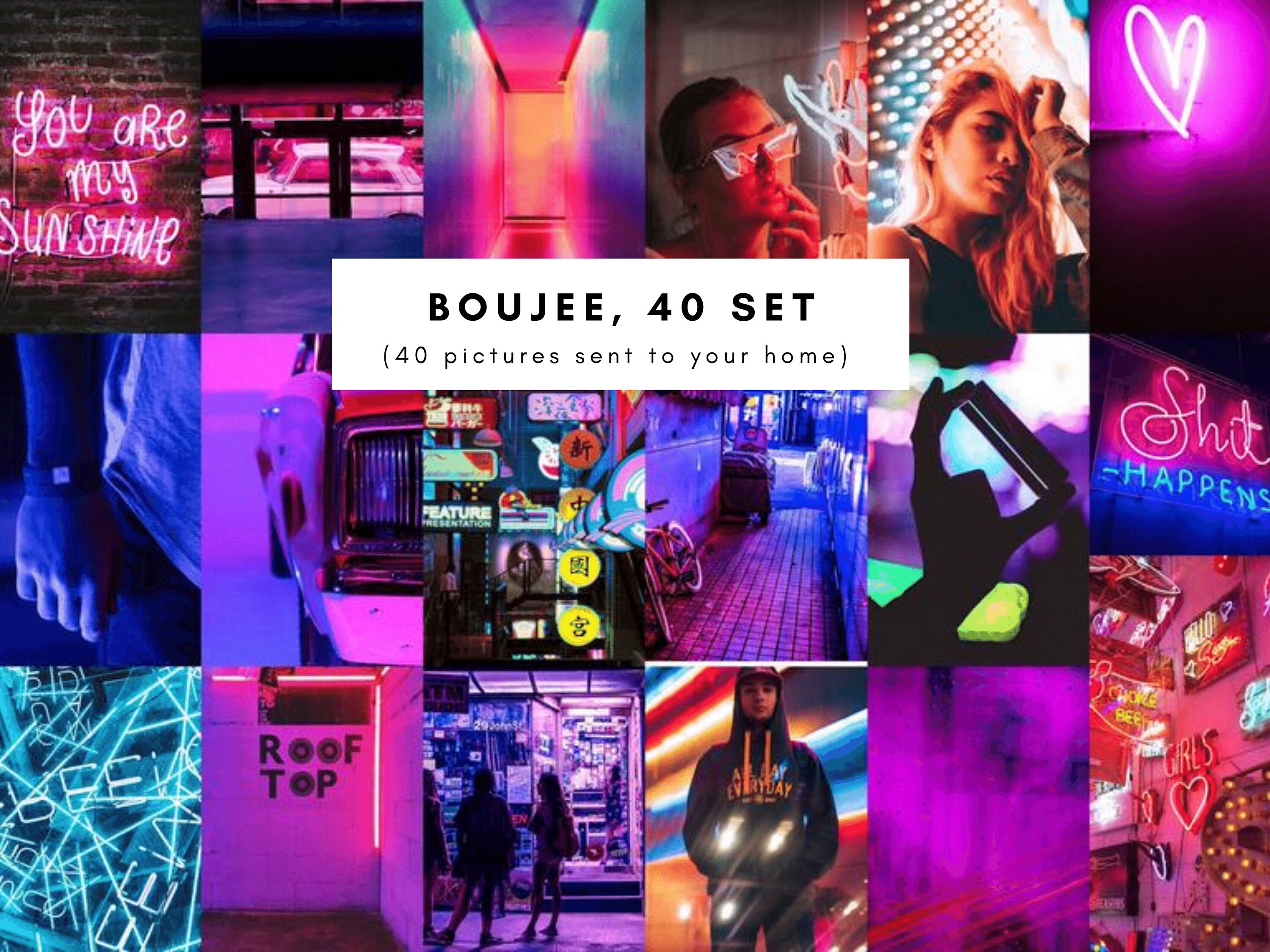 Photo Wall Collage Kit Boujee, Boujee Aesthetic Wall Collage Kit ...