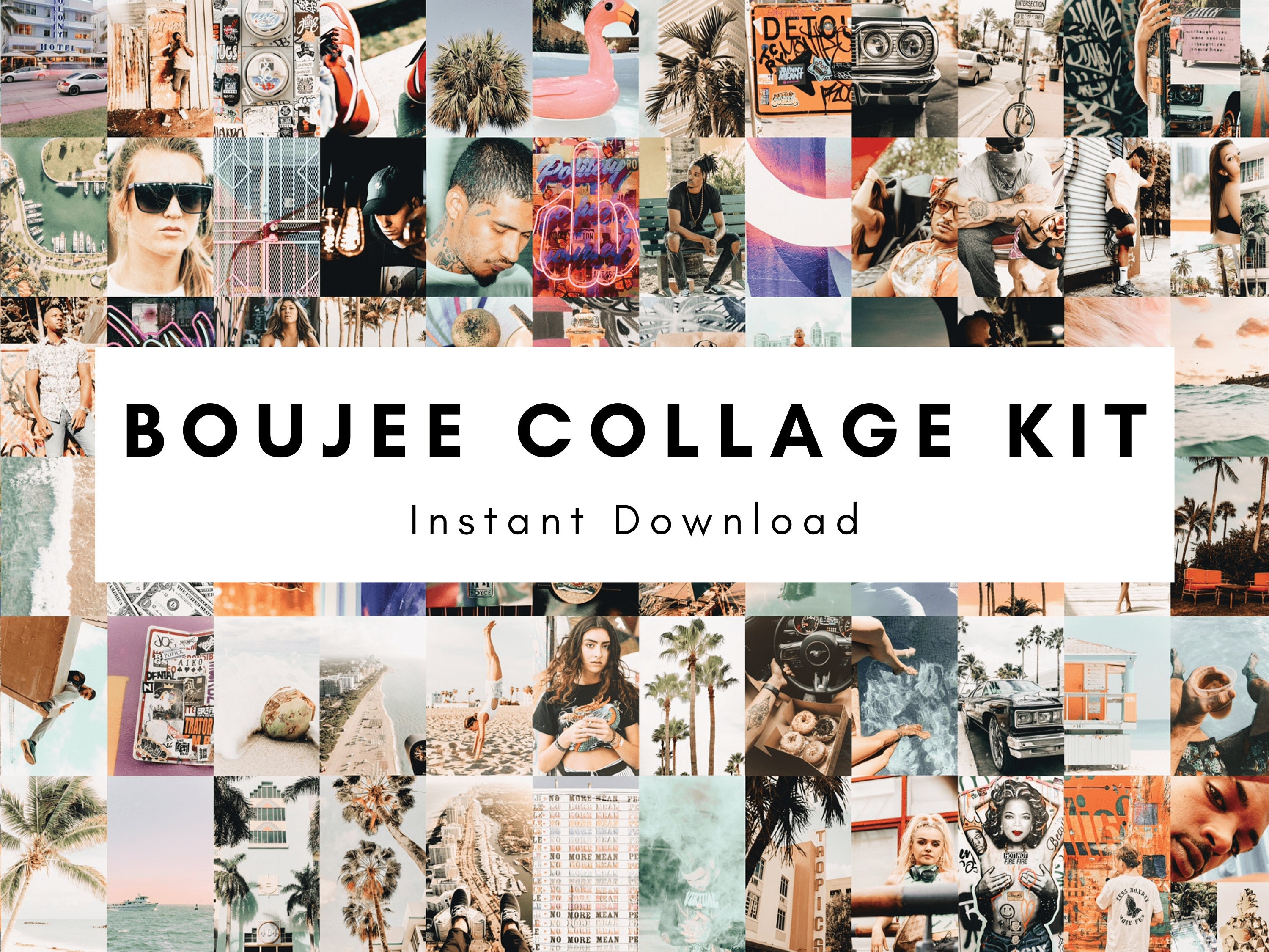 Photo Wall Collage Kit Boujee, Boujee Aesthetic Wall Collage Kit ...