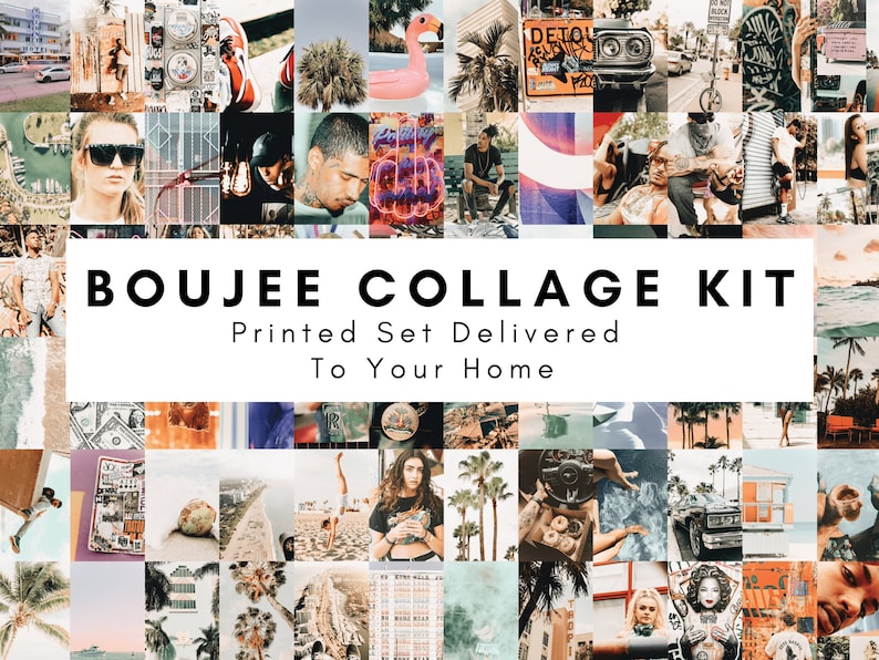 Photo Wall Collage Kit Boujee, Boujee Aesthetic Wall Collage Kit ...
