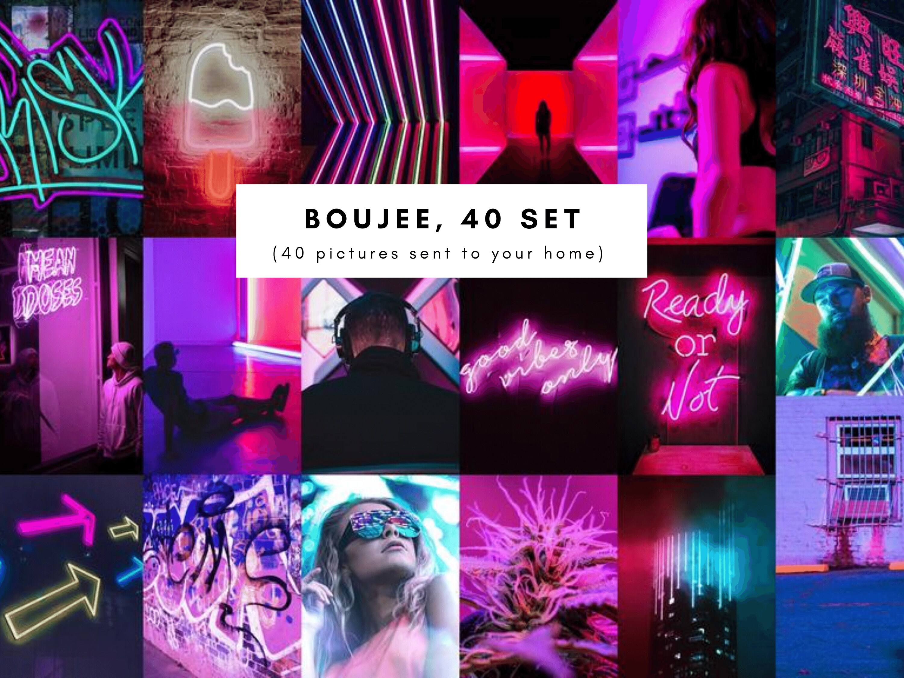 Photo Wall Collage Kit Boujee, Boujee Aesthetic Wall Collage Kit ...