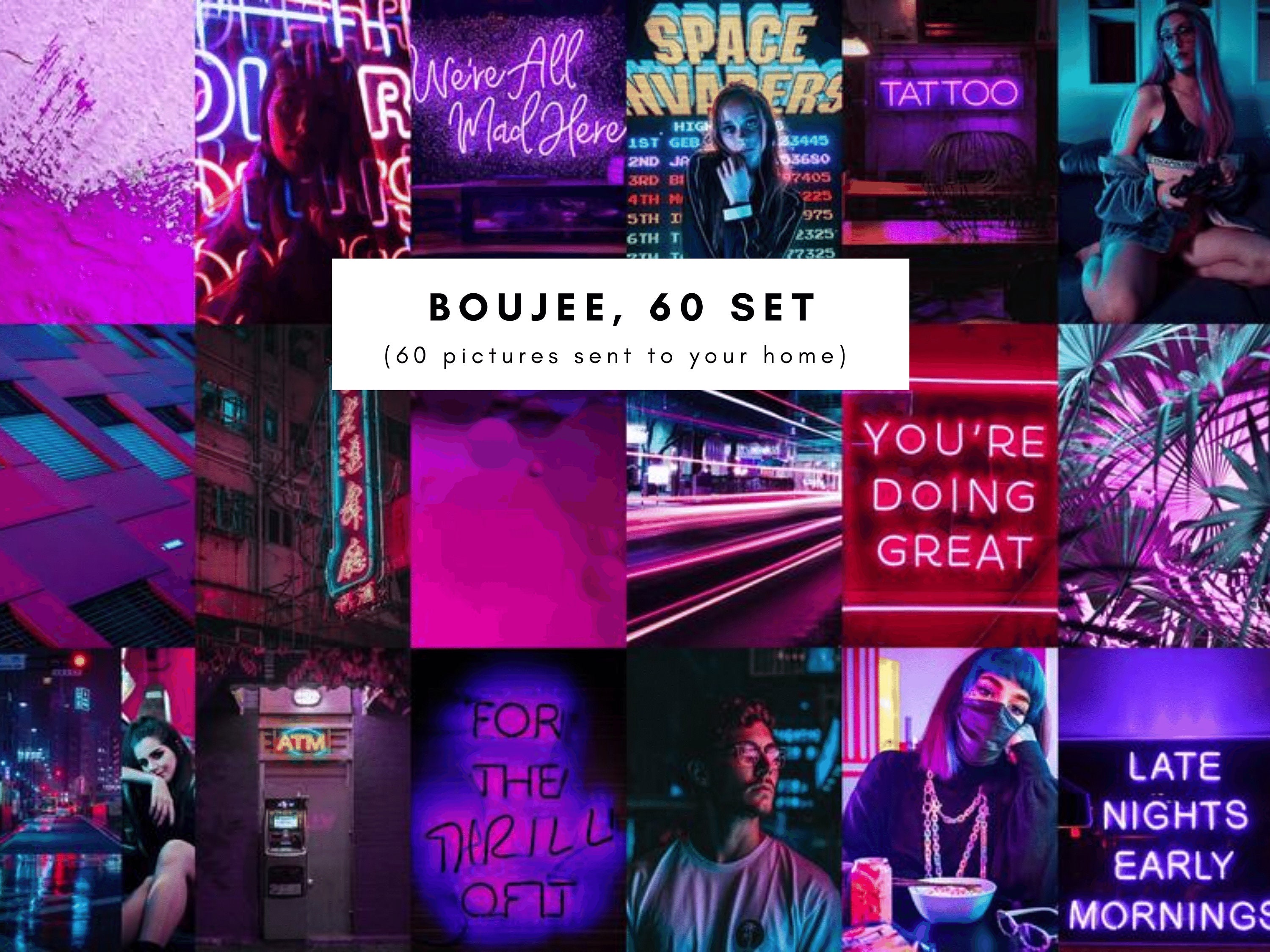 Photo Wall Collage Kit Boujee, Boujee Aesthetic Wall Collage Kit ...