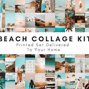 Beach Collage Kit, Collage Kit Beach, Beach Wall Collage Set, Beach ...