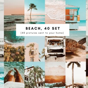 Beach Collage Kit, Collage Kit Beach, Beach Wall Collage Set, Beach ...
