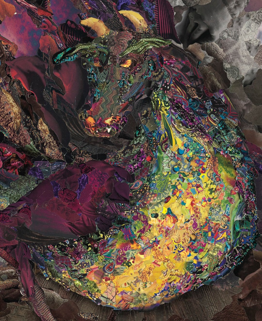Fantasy Dragon Print of Original Collage by Deco Limited Number - Etsy