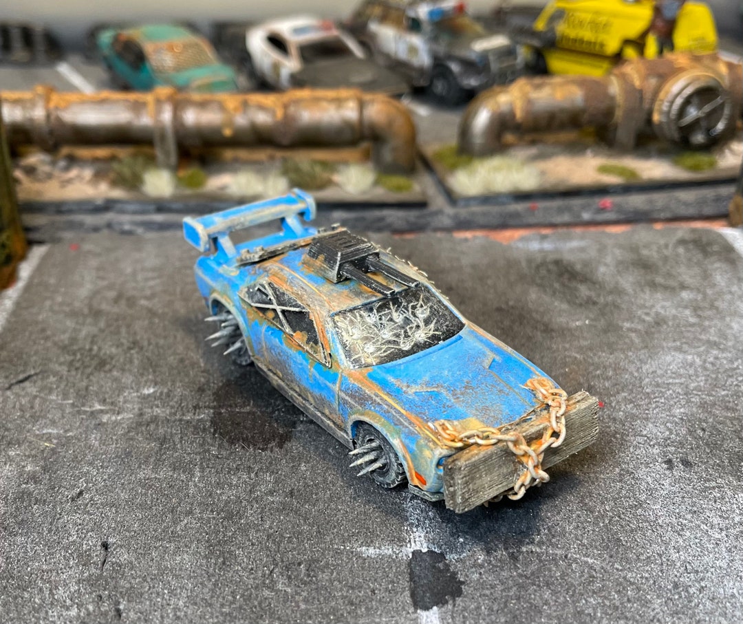 Rusted Blue Demon Dodge Challenger Drift Car Gaslands - Etsy