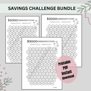 EMERGENCY FUND TRACKER, 1000 to 6000 Emergency Fund Printable, Money ...