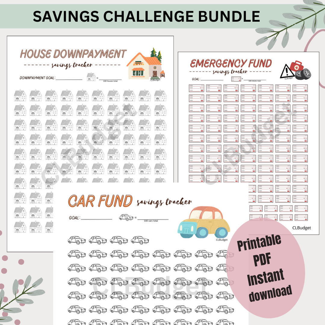 SAVINGS FUND TRACKER Fund Printable Money Saving Challenge Printable ...