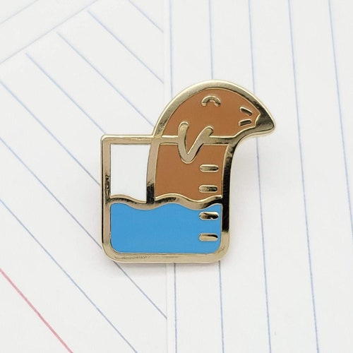 Gold Flask Lapel Pin CC296G Science and Laboratory Pins for | Etsy