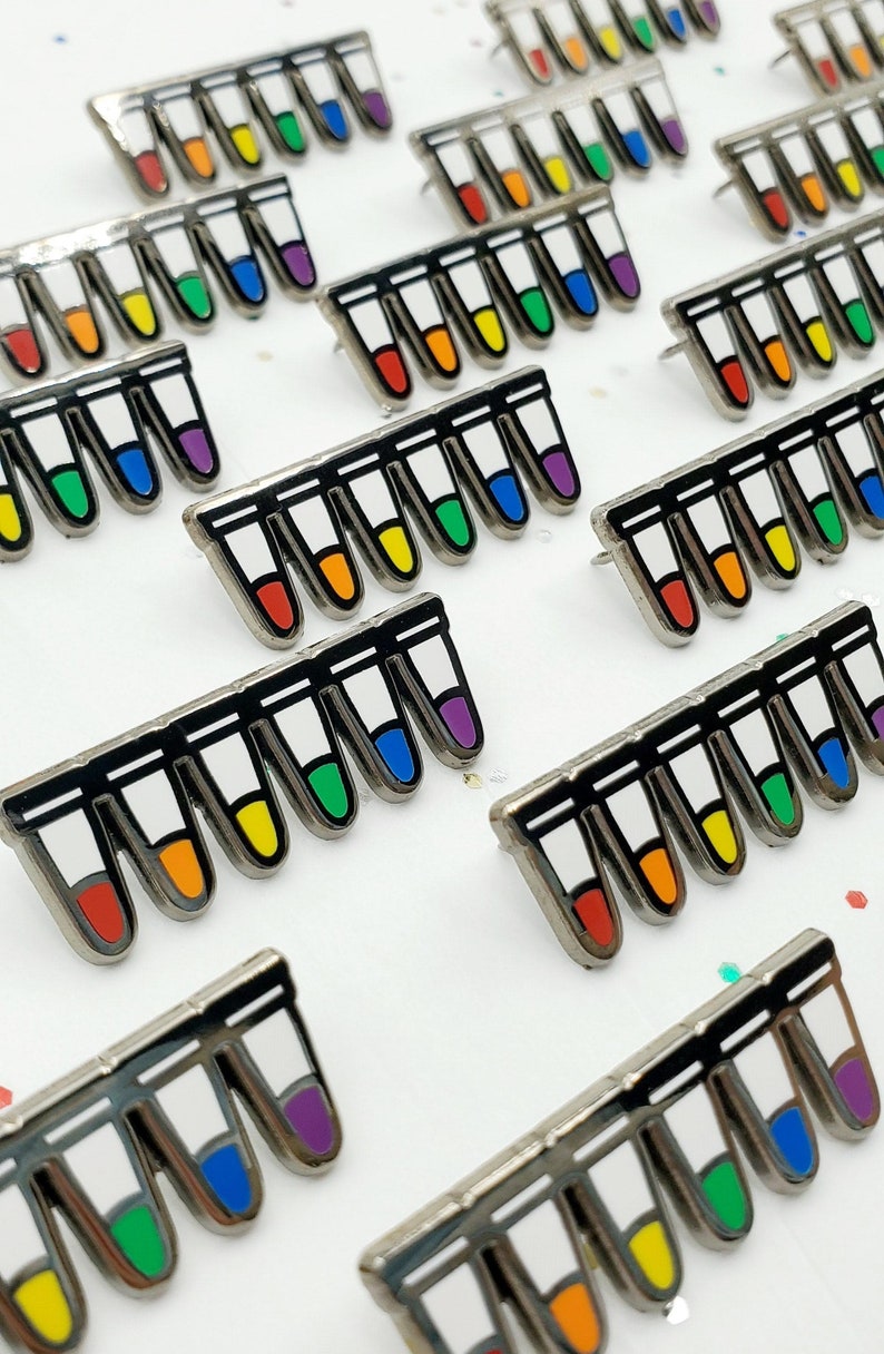 Pride PCR Pin Science Enamel Pin Microbiology Test Tubes - Etsy