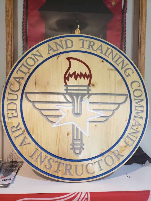 Aetc Instructor Badge Air Education And Training Command Etsy