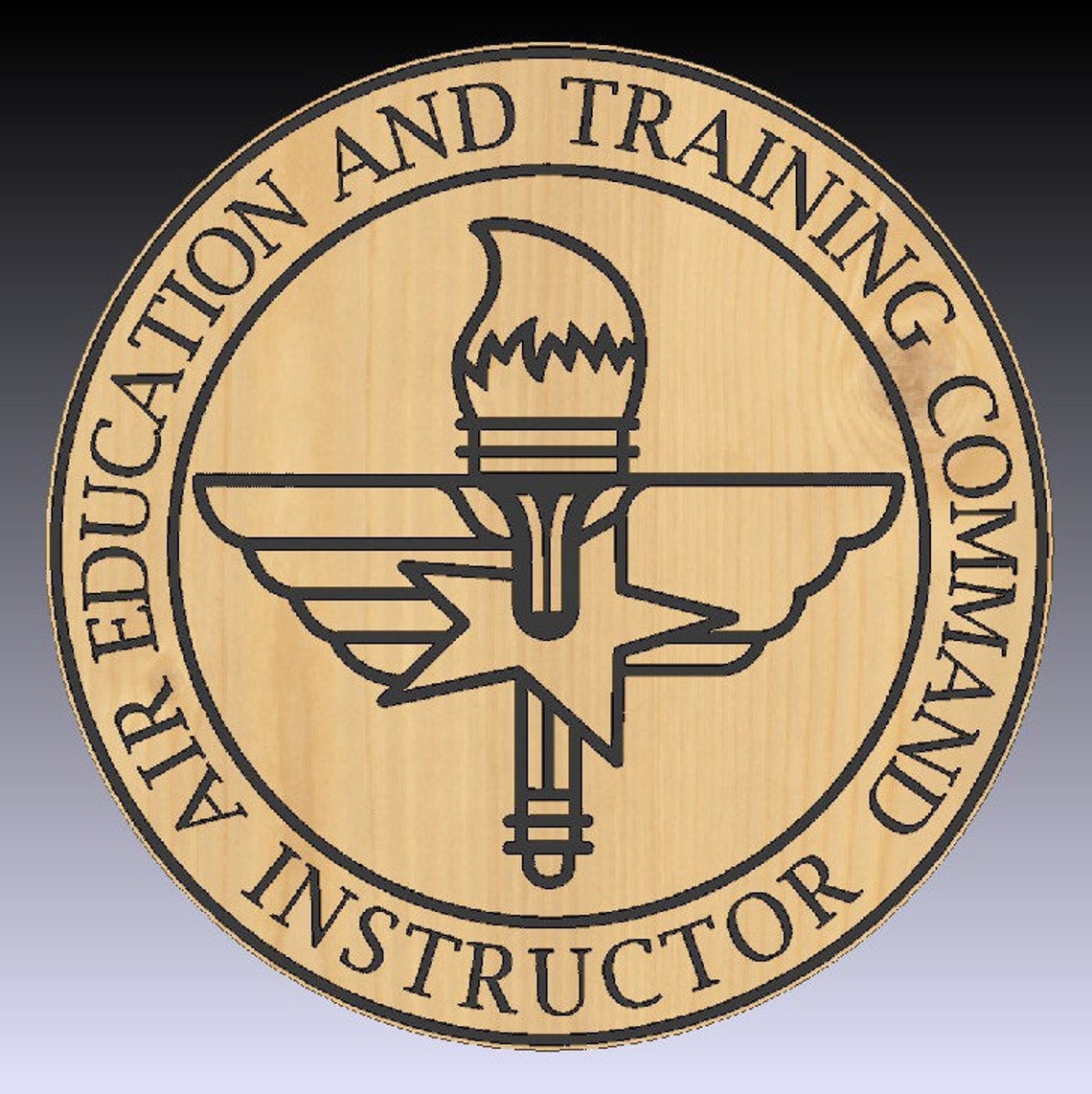 AETC Instructor Badge Air Education and Training Command | Etsy