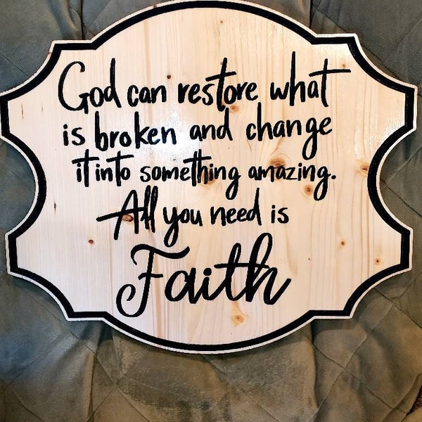 God Can Restore What is Broken Sign - Etsy
