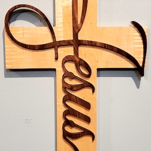 Wooden Jesus Cross Inlay - Etsy