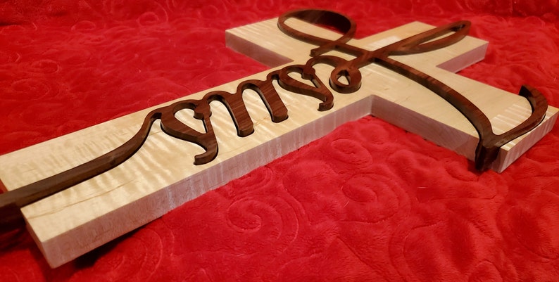 Wooden Jesus Cross Inlay - Etsy