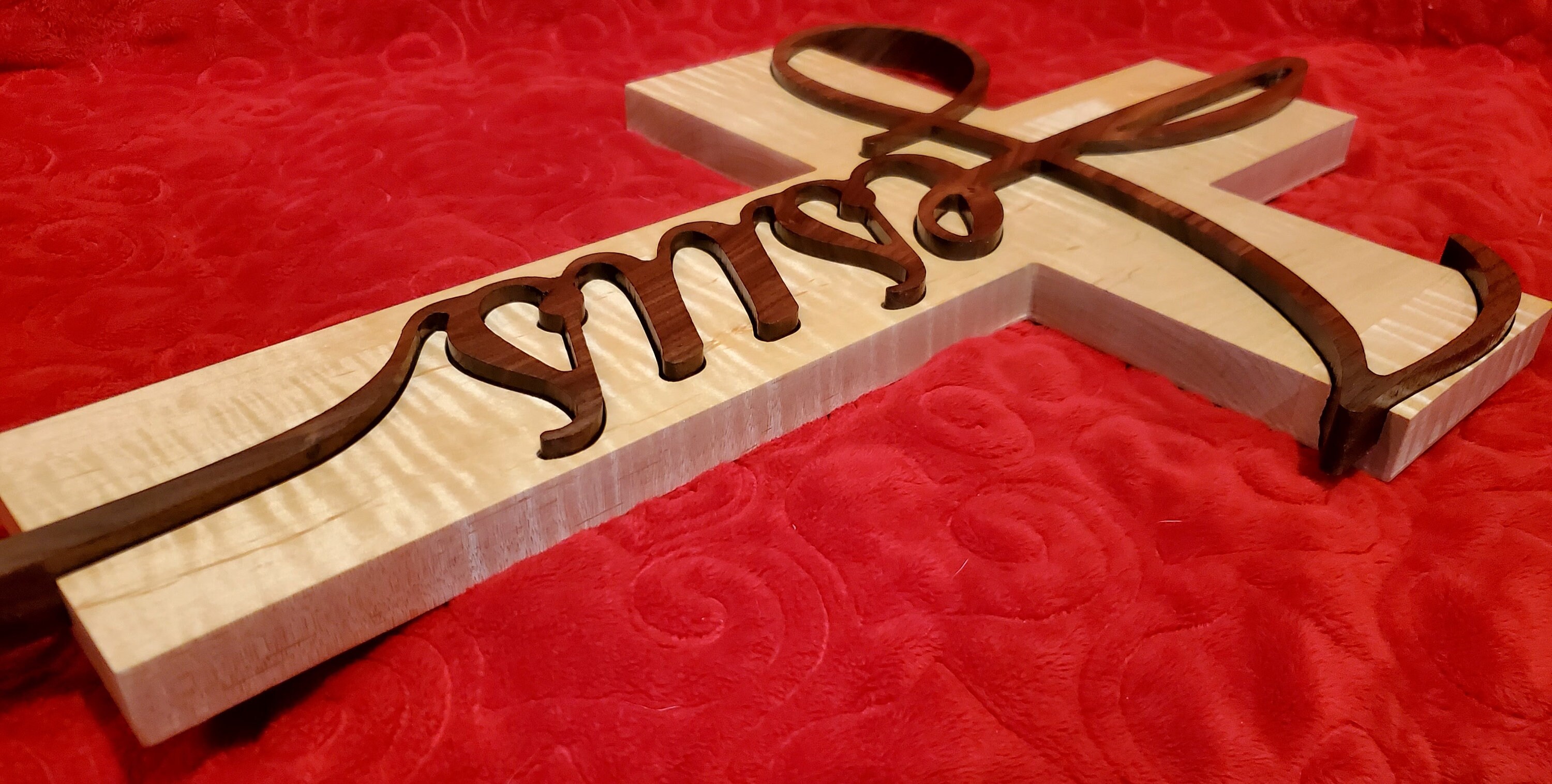 Wooden Jesus Cross Inlay - Etsy